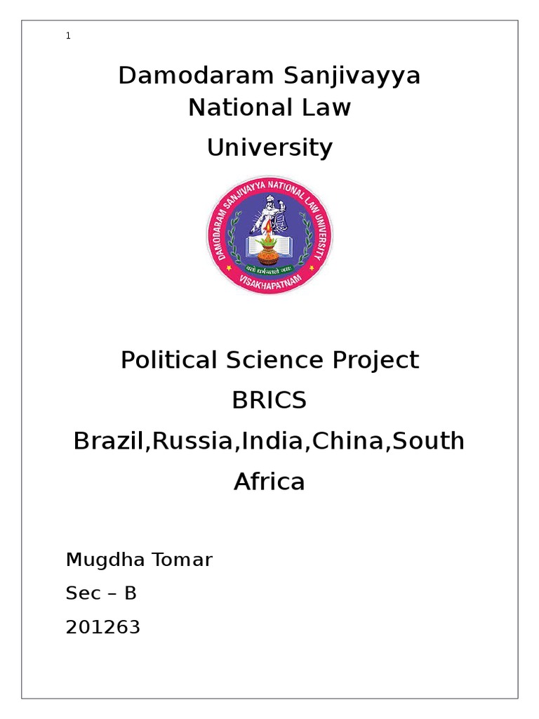 Political Science Project On BRICS | PDF | Bric | Economic Growth