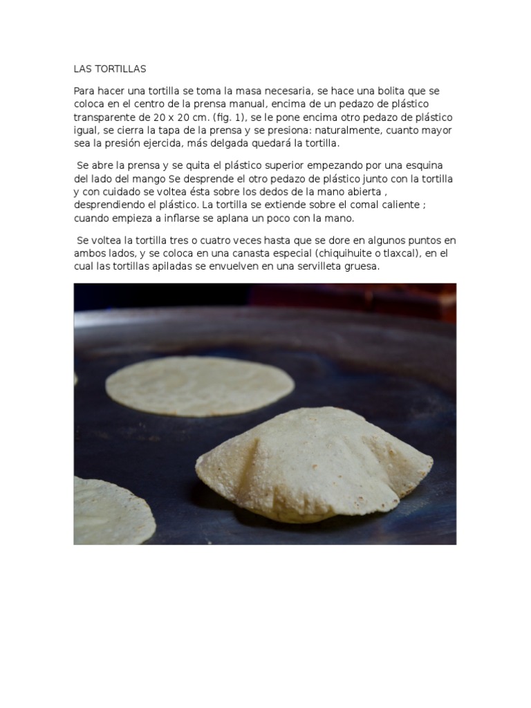 Cómo Hacer Tortillas y Tamales Caseros | PDF | Panes | Levadura