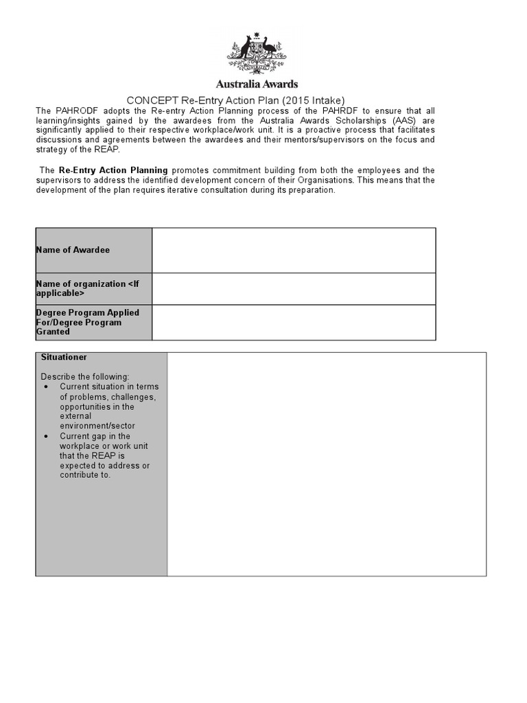 Re-Entry Action Plan for 2015 Awardees | PDF