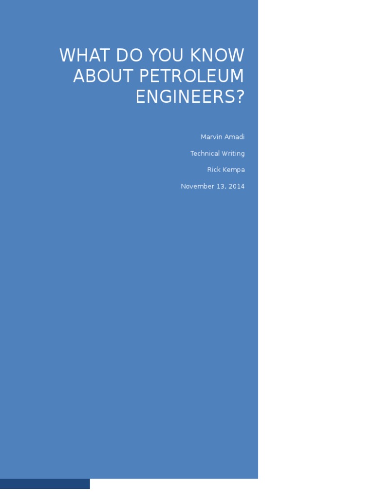 Petroleum Engineers Final Research Paper | Oil Well | Petroleum