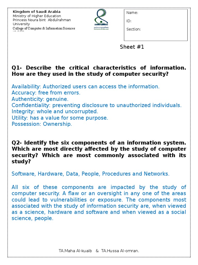 Model Answer Sheet 1 | PDF