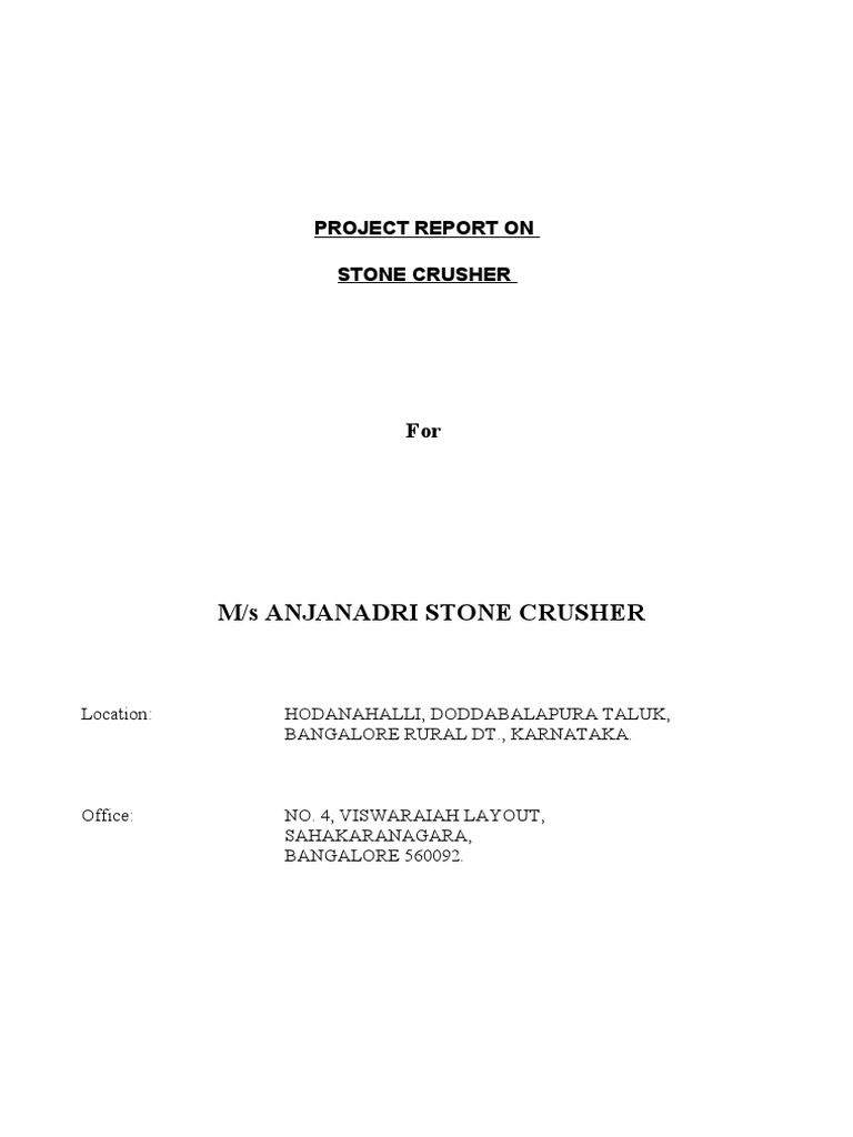 Stone Crusher Project Report for Bank Loan | PDF | Debits And Credits | Balance Sheet