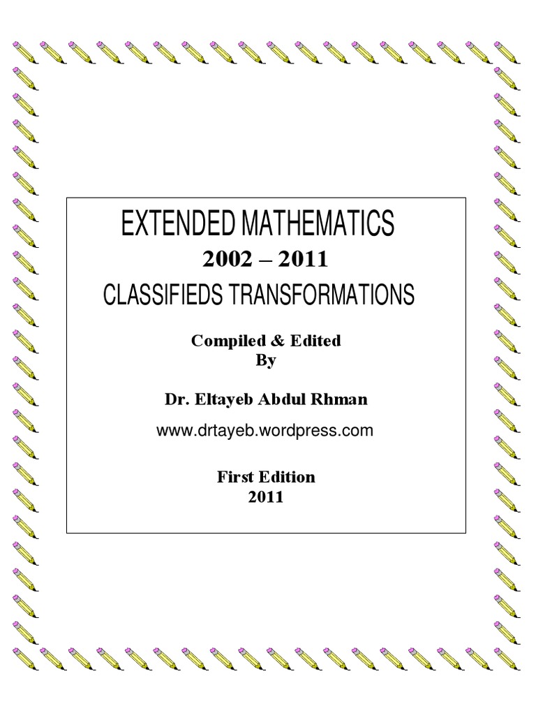 Transformationsclassifieds PDF | PDF | Cartesian Coordinate System | Shape