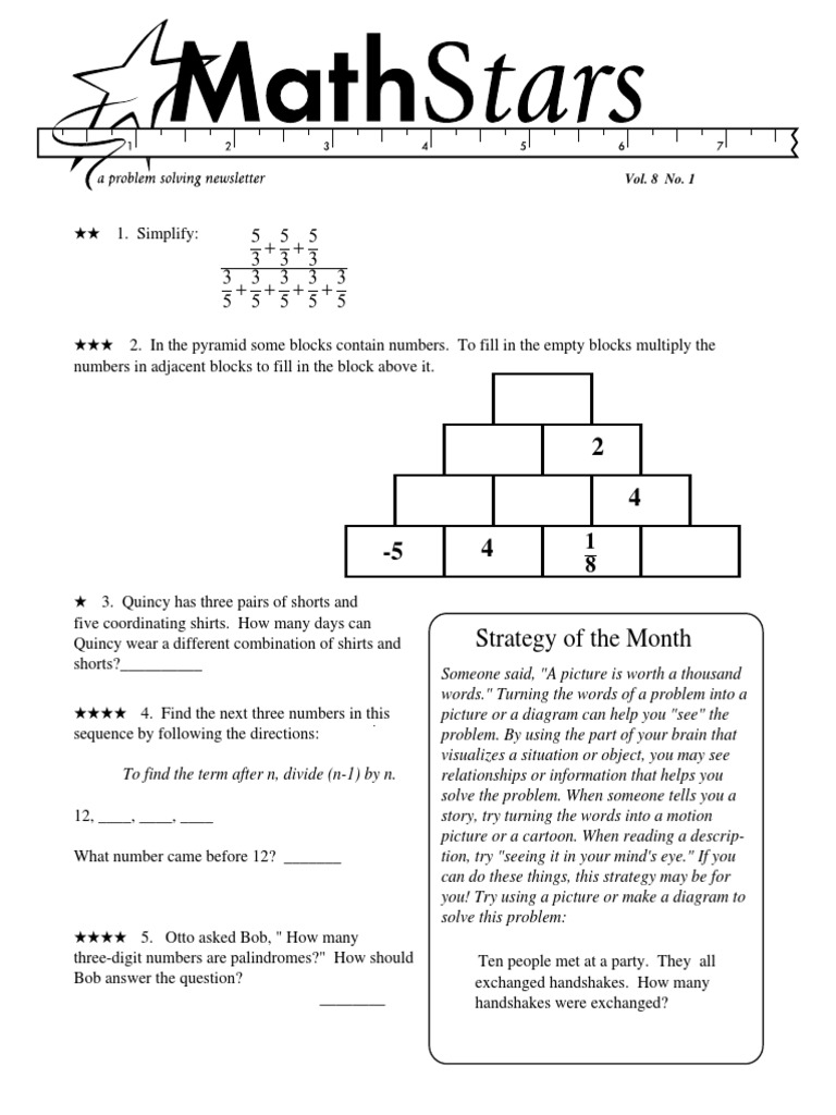 Grade 8 Math Stars PDF | Download Free PDF | Teaching Mathematics ...