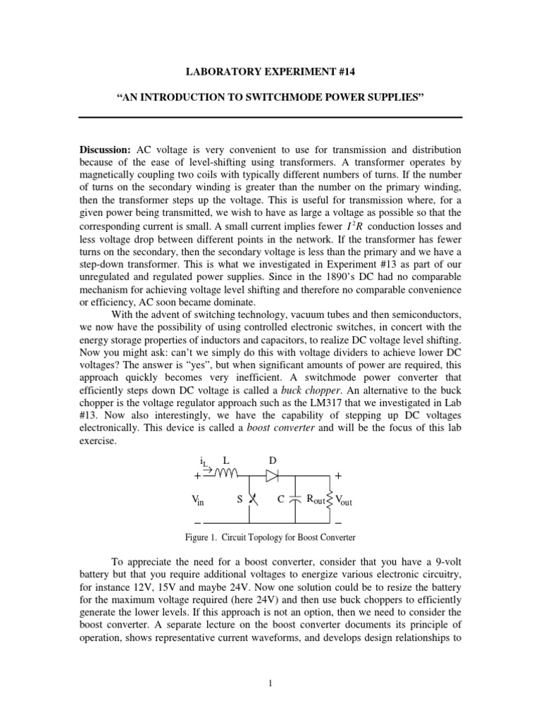 Boost Converter Design and Experiment | PDF | Field Effect Transistor ...