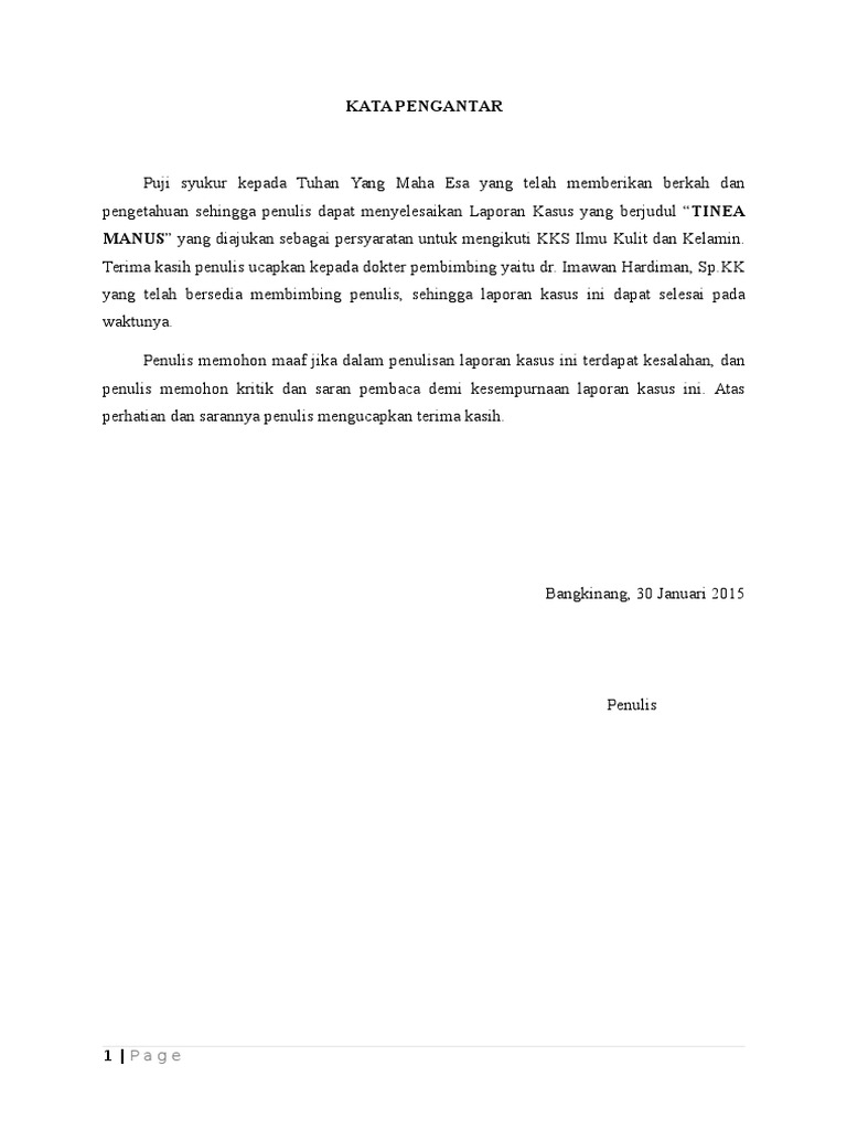 Tinea Manus | PDF | Kesehatan Holistik