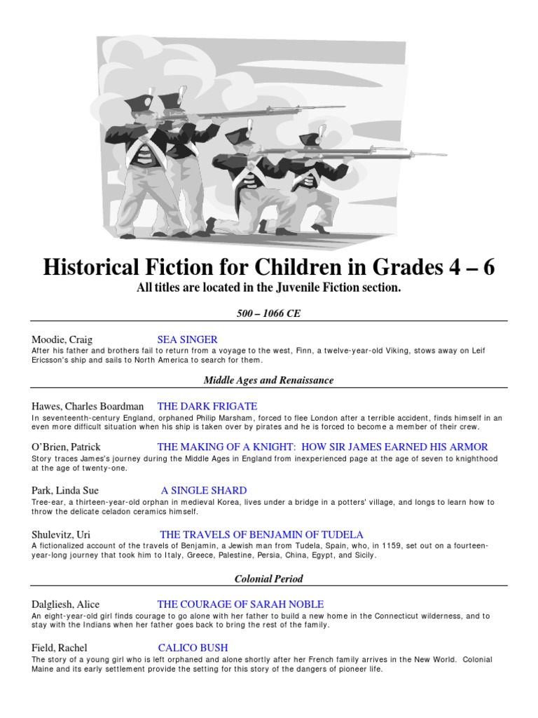 Historical Fiction For Children in Grades 4 - 6: All Titles Are Located ...