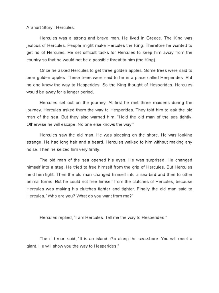 A Short Story Hercules | PDF