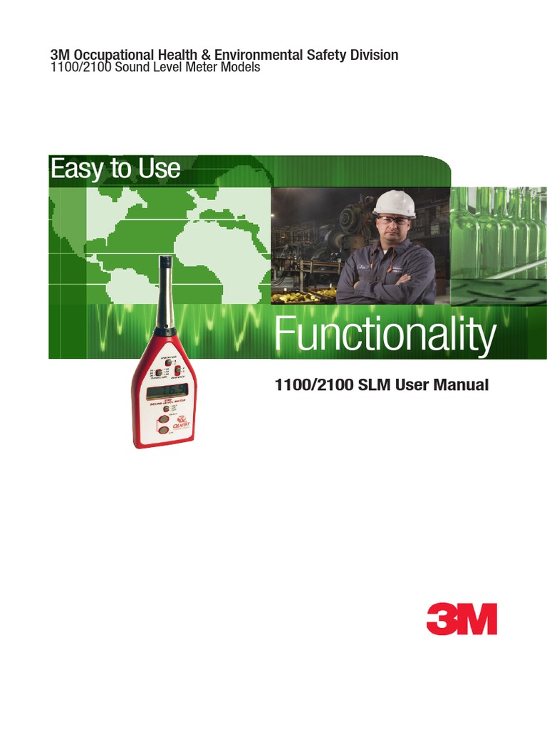 3M Sound Level Meter 1100 en 2100 | PDF | Microphone | Battery ...