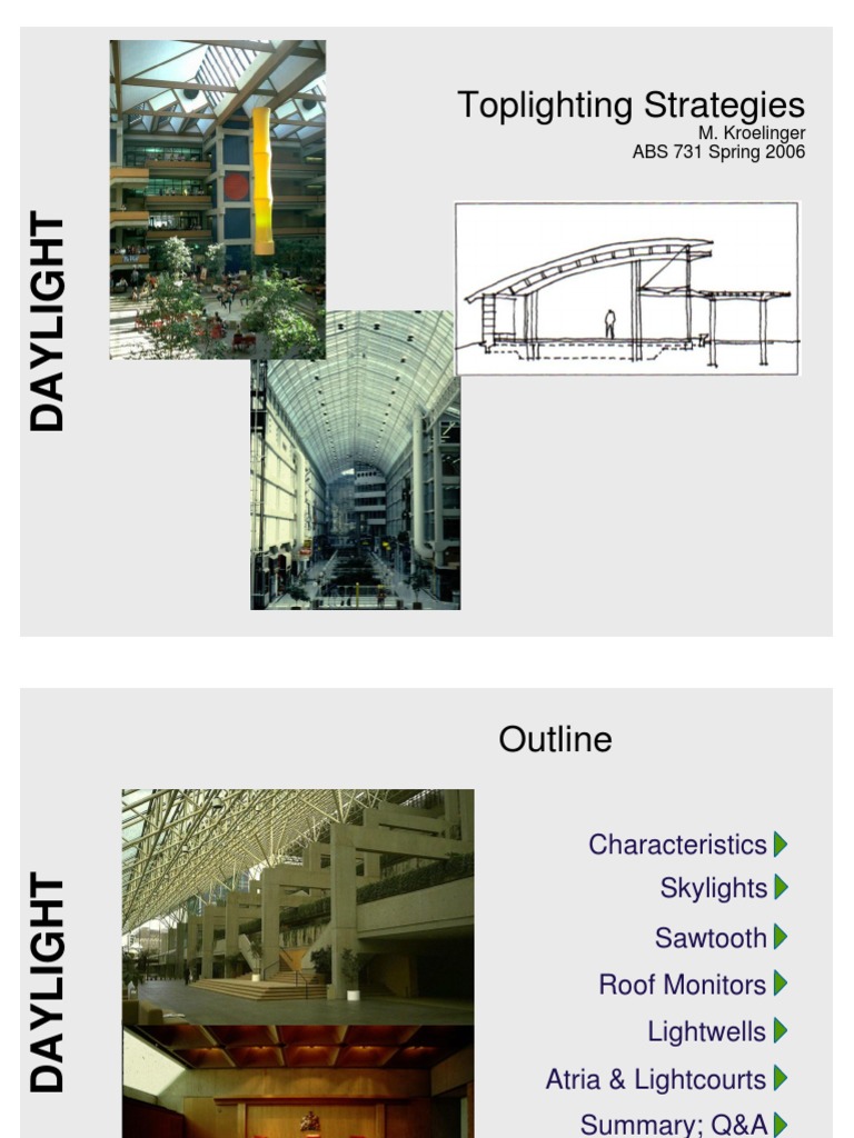 Toplighting Strategies | Download Free PDF | Building | Architectural ...