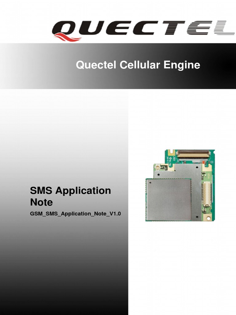 Quectel M10 SMS Application Note V1.0 | PDF | Short Message Service | Parameter (Computer ...