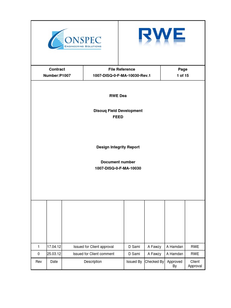 1007 DISQ 0 F MA 10030 Design Integrity Report | Download Free PDF ...