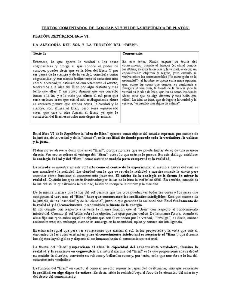 Textos Comentados de Platón | PDF | Conocimiento | Platón