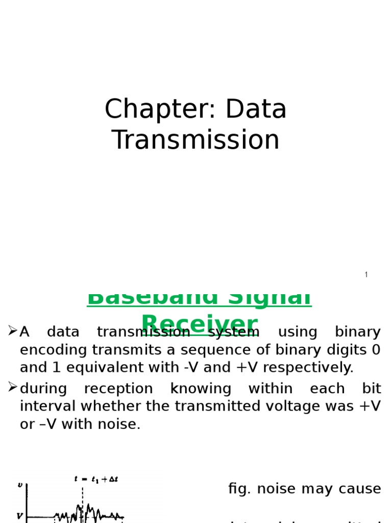 Chapter: Data Transmission | PDF | Algorithms | Data Transmission