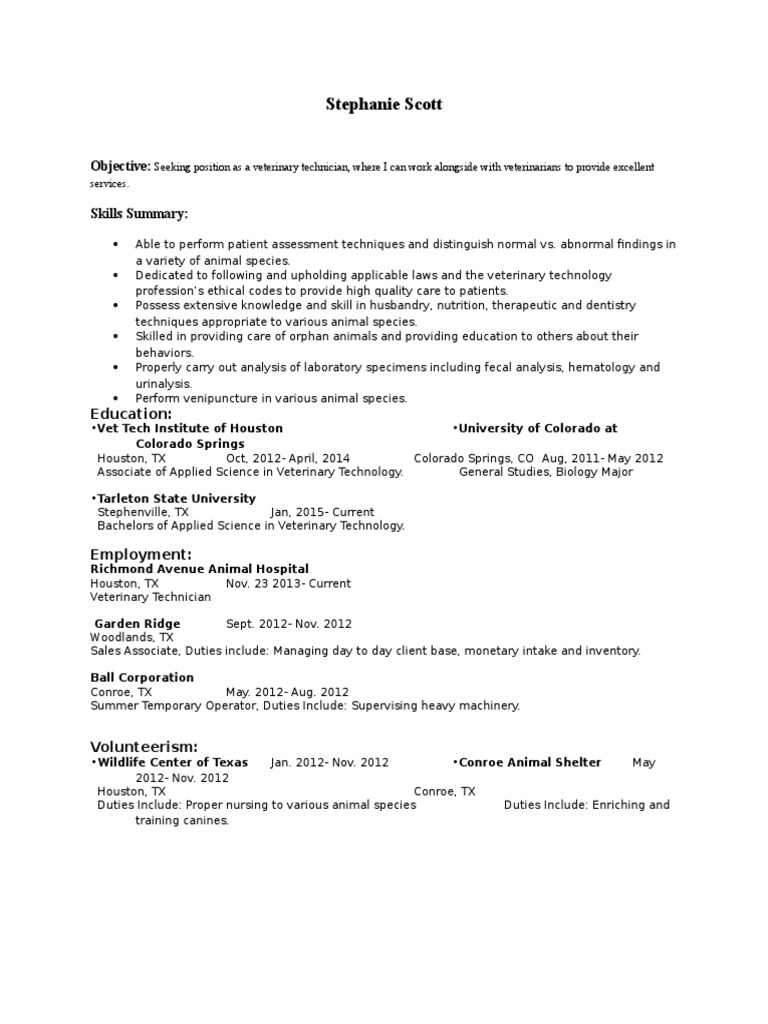 Stephanie Scott Resume 2015 | PDF | Self-Improvement | Wellness