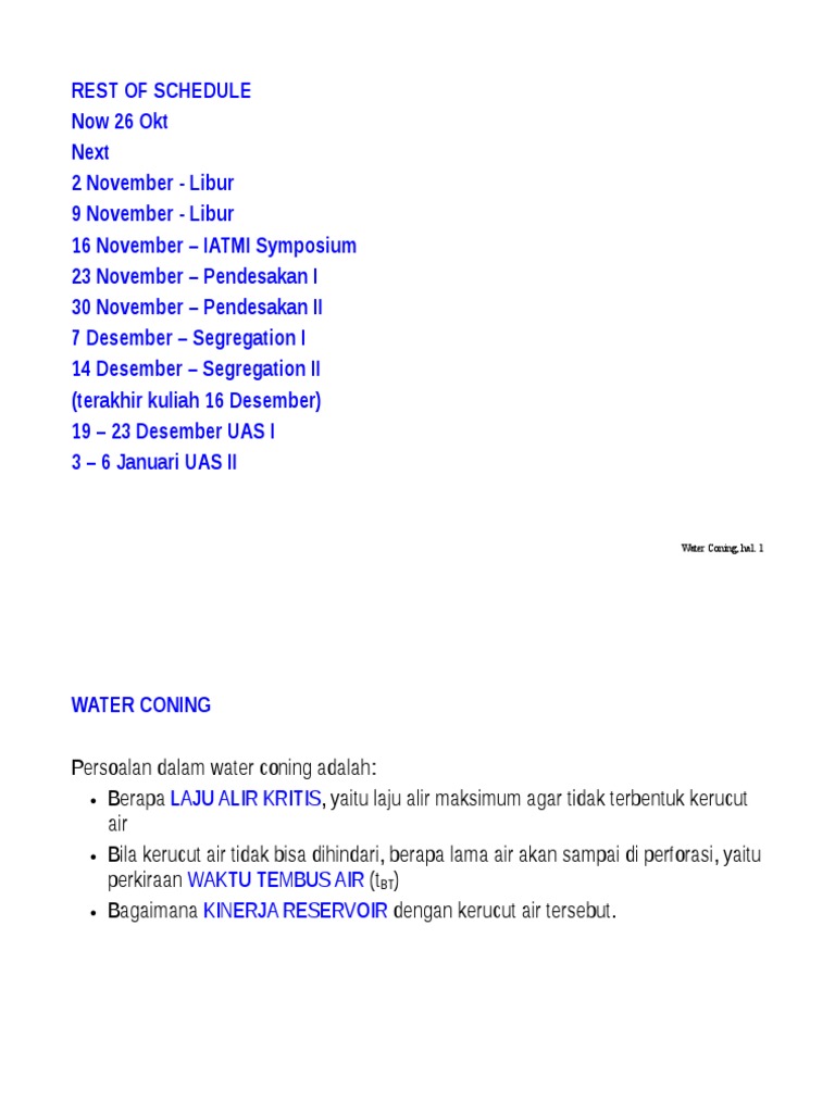 Water Coning #2 | PDF
