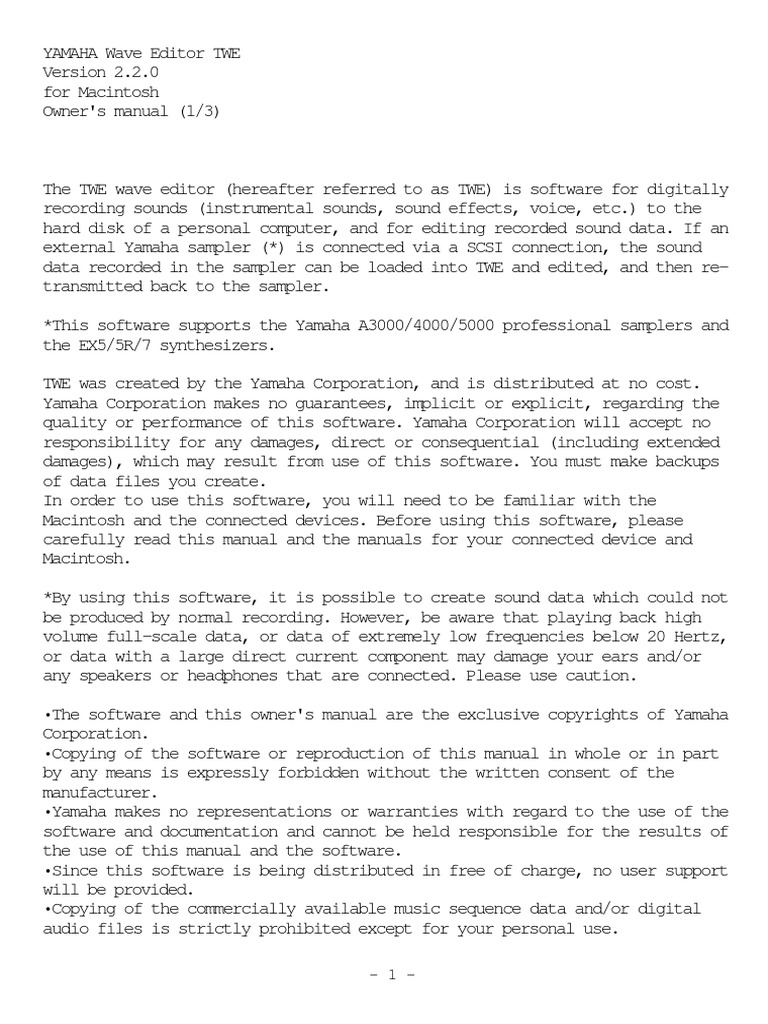 Wave Editor TWE | PDF | Equalization (Audio) | Sampling (Signal Processing)