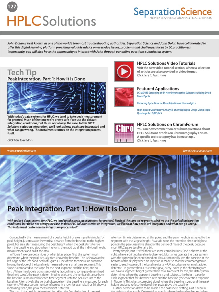 Peak Integration 1 | PDF | Liquid Chromatography–Mass Spectrometry ...