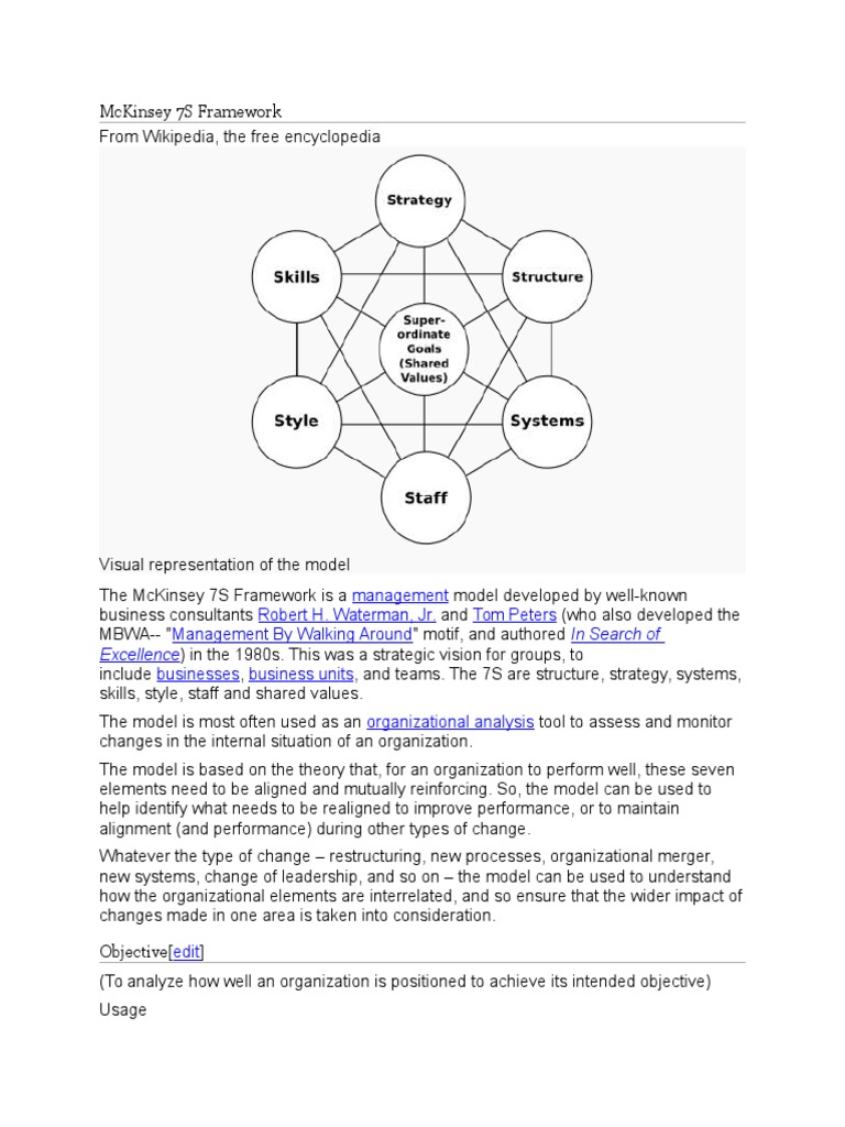 McKinsey 7S Framework | PDF | Strategic Management | Cognition