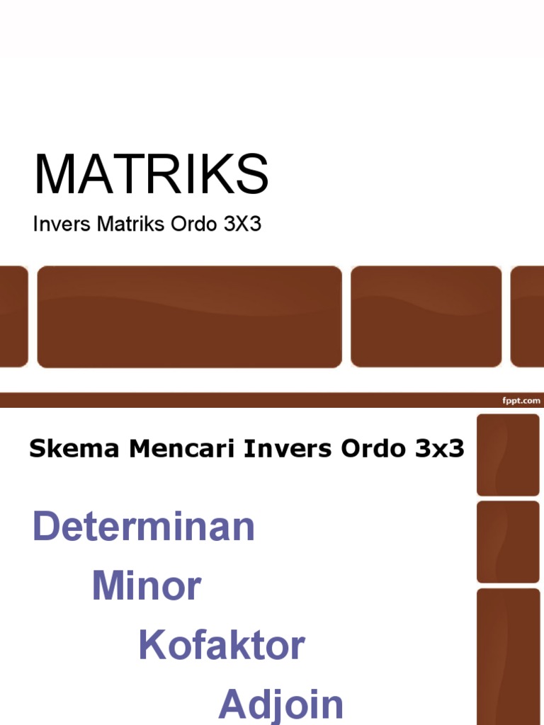Matriks Ordo 3x3 | PDF