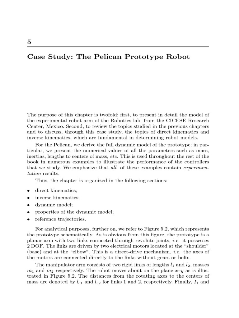 Case Study: The Pelican Prototype Robot | PDF | Kinematics | Coordinate ...