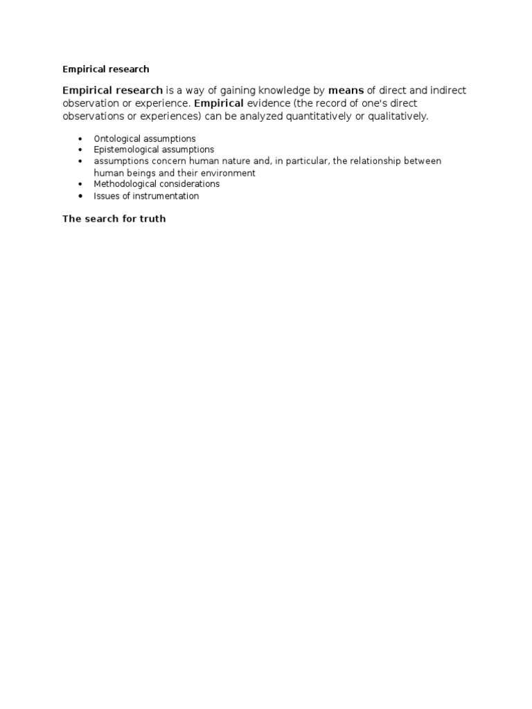 Understanding Empirical Research Methods | PDF