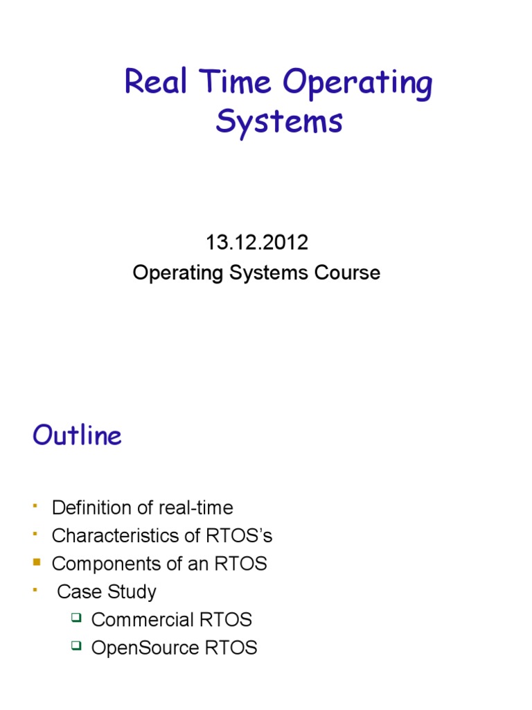 Rtos | PDF | Real Time Computing | Operating System Rtos | PDF | Real Time Computing | Operating System