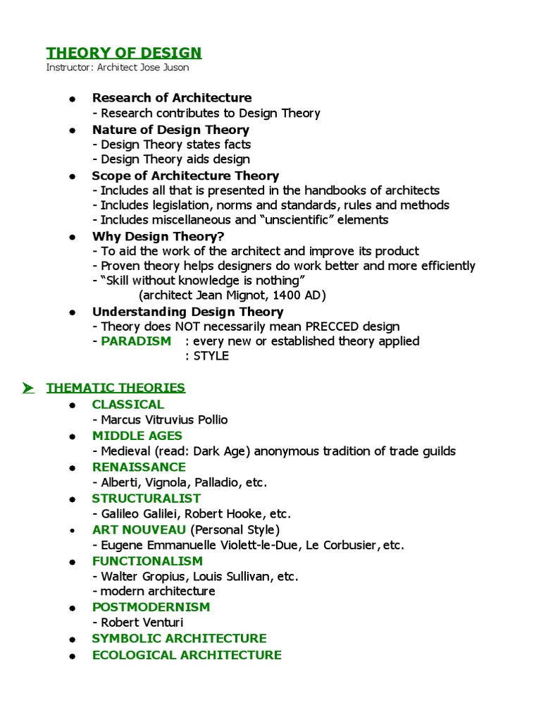 Review Theory of Architecture | PDF | Architectural Design | Architecture