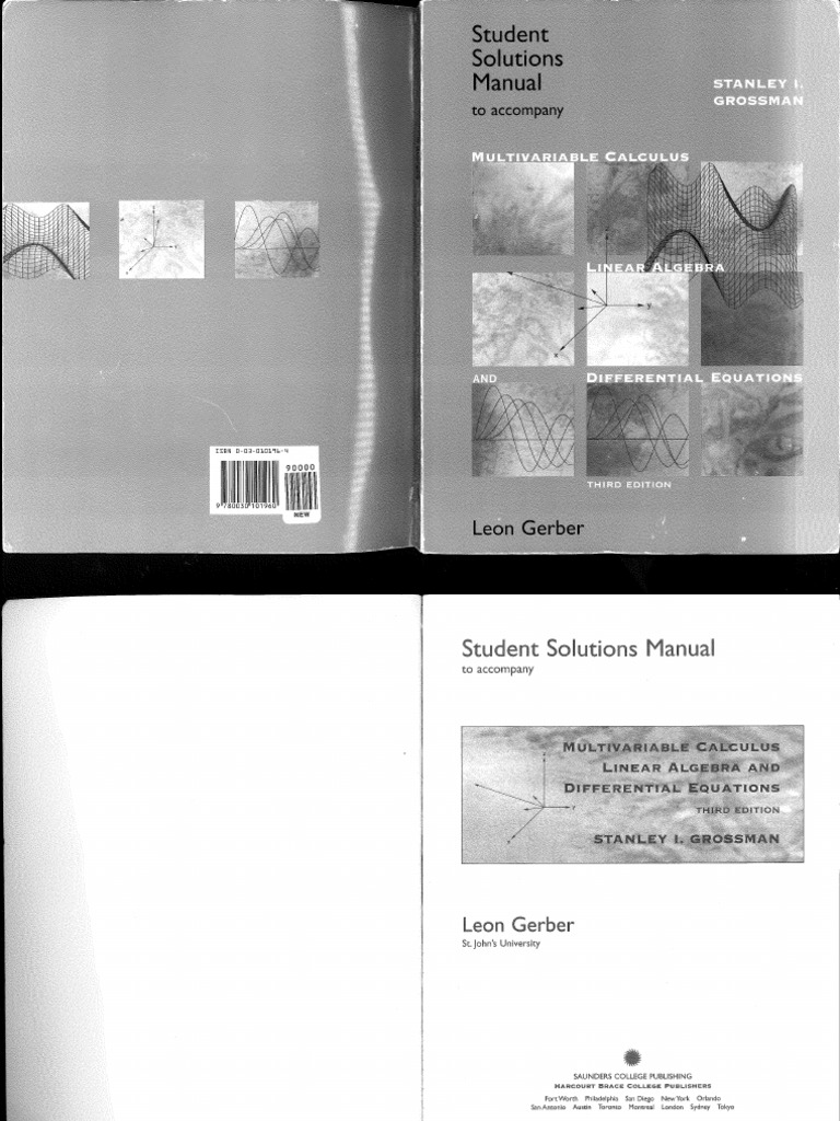 Grossman Multivariable Calculus Linear Algebra and Differential ...