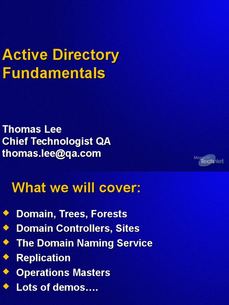 Active Directory Fundamentals | PDF | Active Directory | Domain Name System