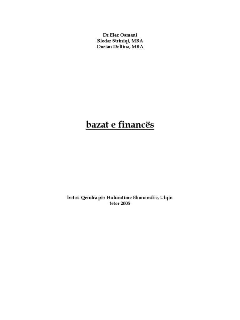 Bazat e Finances | PDF