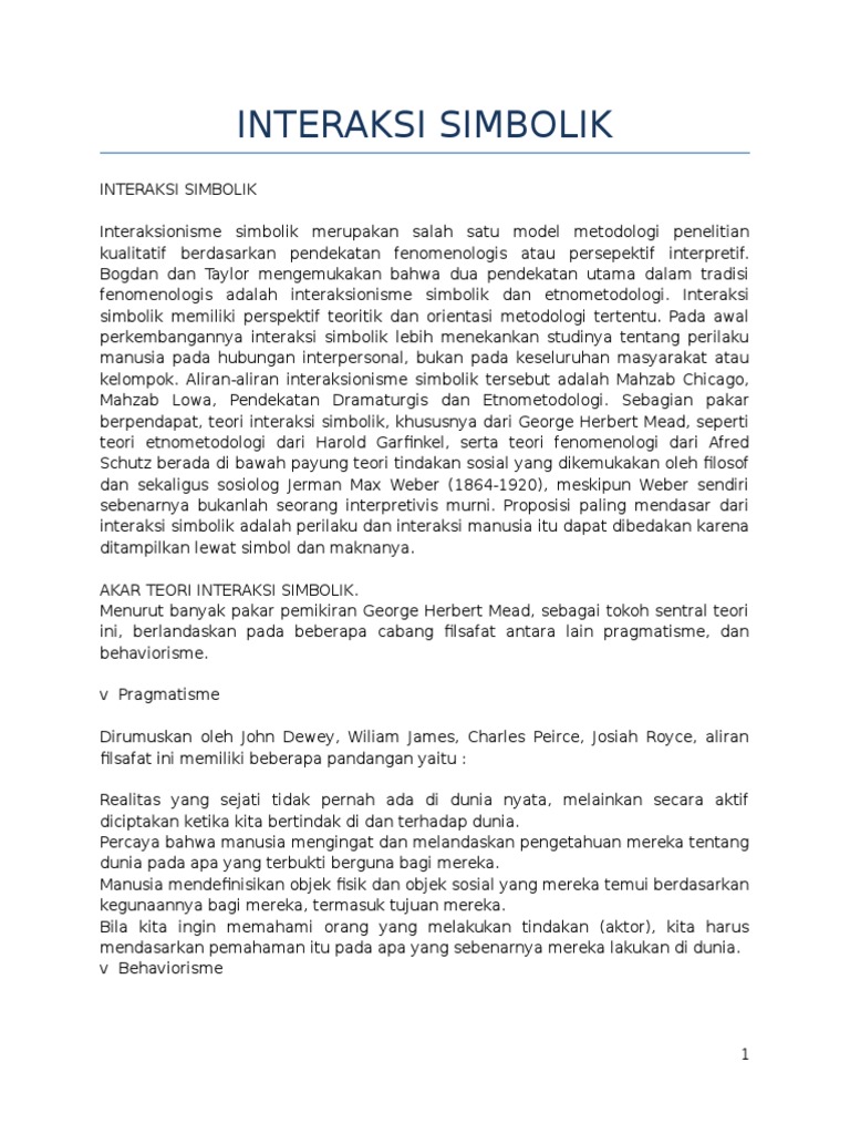Interaksi Simbolik | PDF