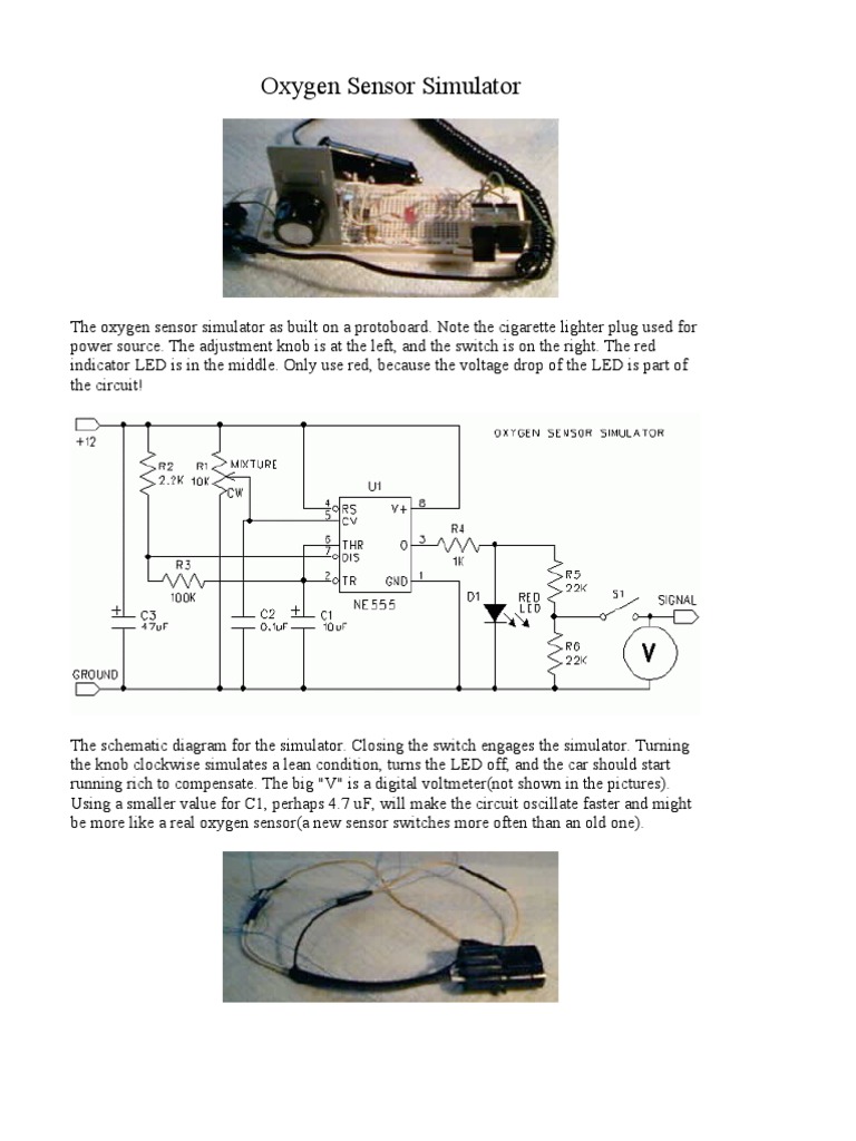 Oxygen Sensor Simulator - Jumper | PDF | Resistor | Electronic Circuits