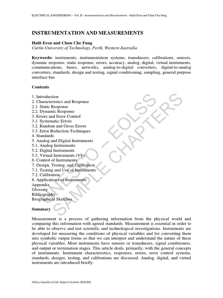 Measurement and Instrumentation | PDF | Signal (Electrical Engineering ...