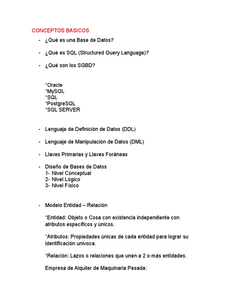 Conceptos Basicos | PDF