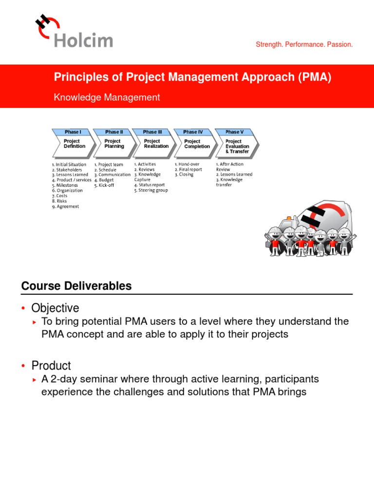PMA Principles Course | PDF | Project Management | Knowledge Management