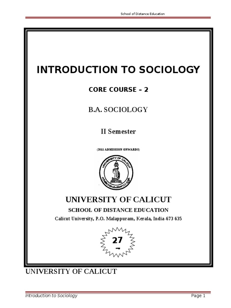 Ba Sociology | PDF | Social Group | Social Structure