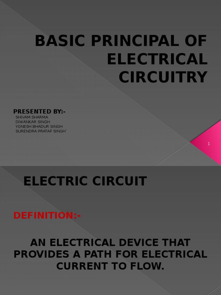 Basic Principal of Electrical Circuitry | PDF | Inductor | Series And ...