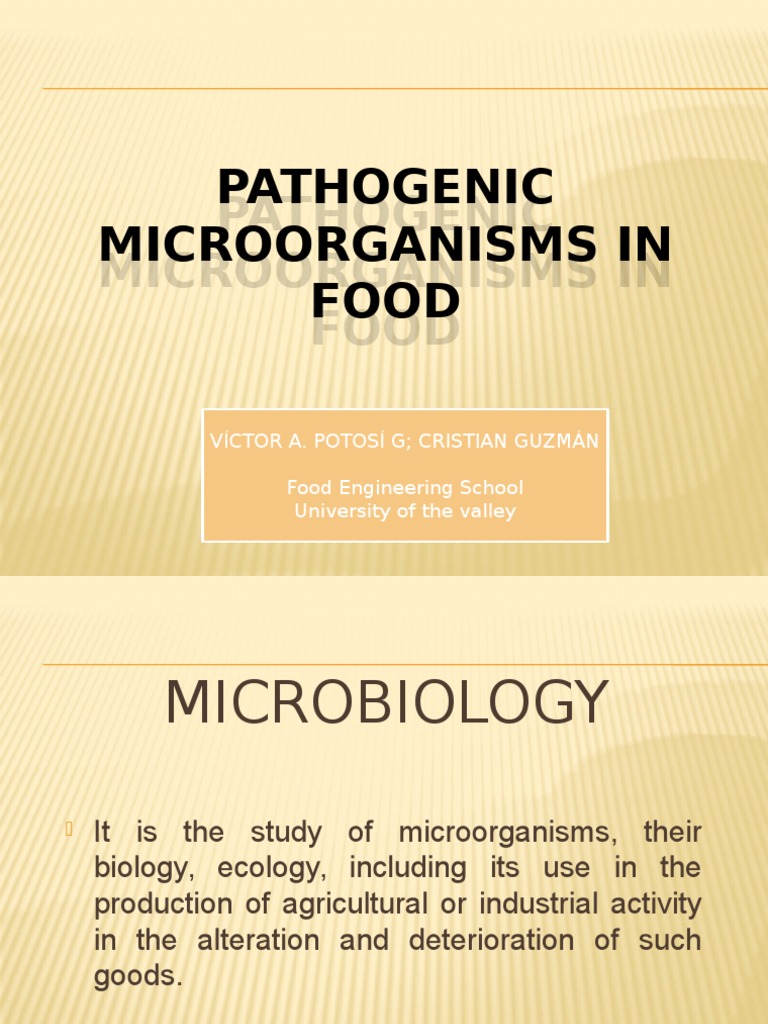 Pathogenic Microorganisms in Food | PDF | Wellness