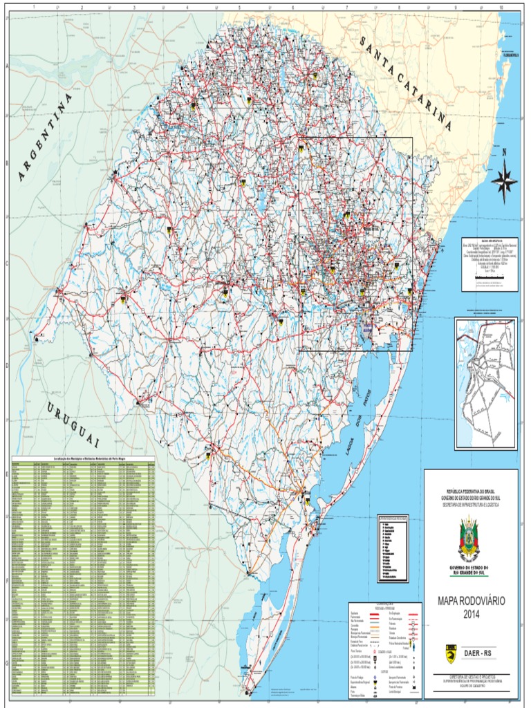 Mapa Rodoviário do Rio Grande do Sul | PDF | Rio de Janeiro | Clubes de ...