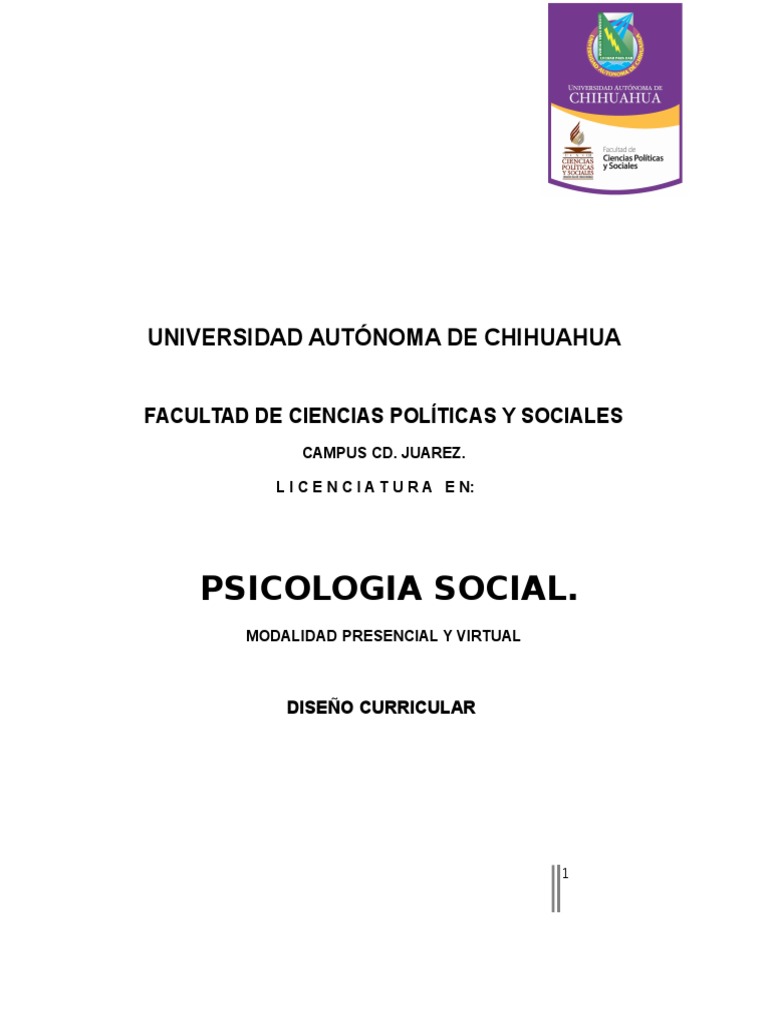 Proyecto de Psicologia Con Programas Integrados2 | PDF | Plan de ...