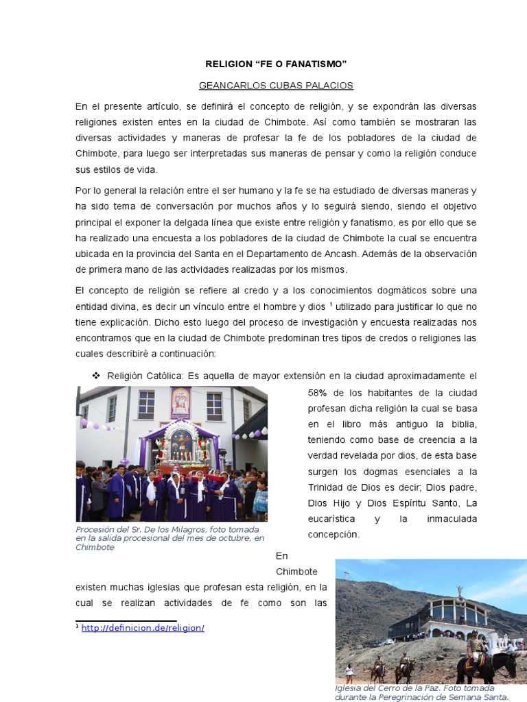 Religion Fe o Fanatismo | PDF | Dogma | Fe