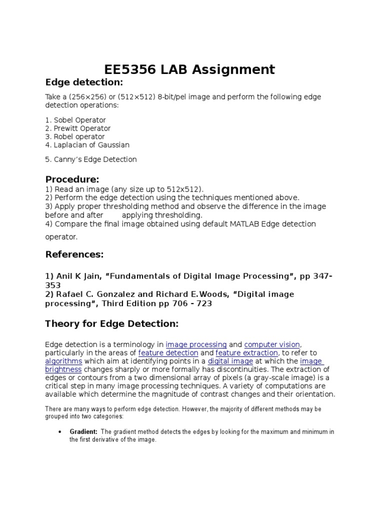Edge Detection Project | PDF | Vision | Areas Of Computer Science