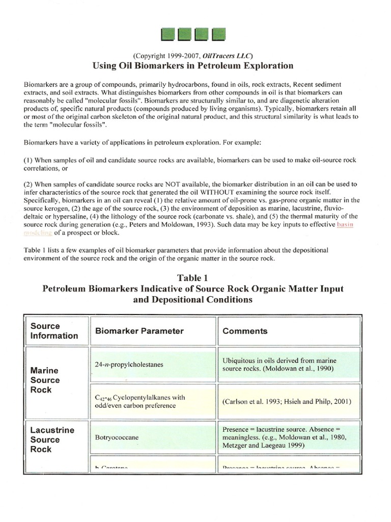 Oil Biomarkers in Petroleum Exploration | PDF