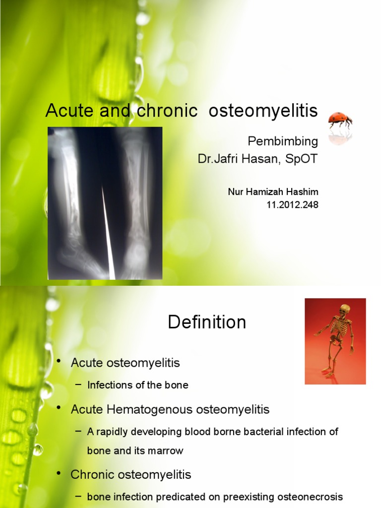 Acute and Chronic Osteomyelitis | PDF | Medical Specialties | Clinical ...