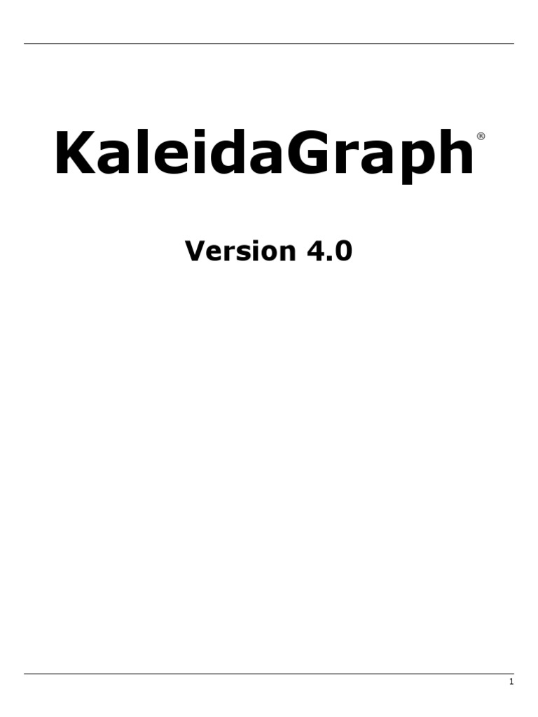 KaleidaGraph Manual | Download Free PDF | Page Layout | Computer File