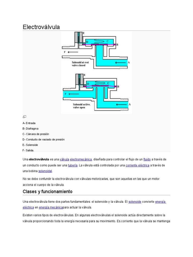 Electroválvula | PDF | Ingeniería mecánica | Ingeniería de Edificación
