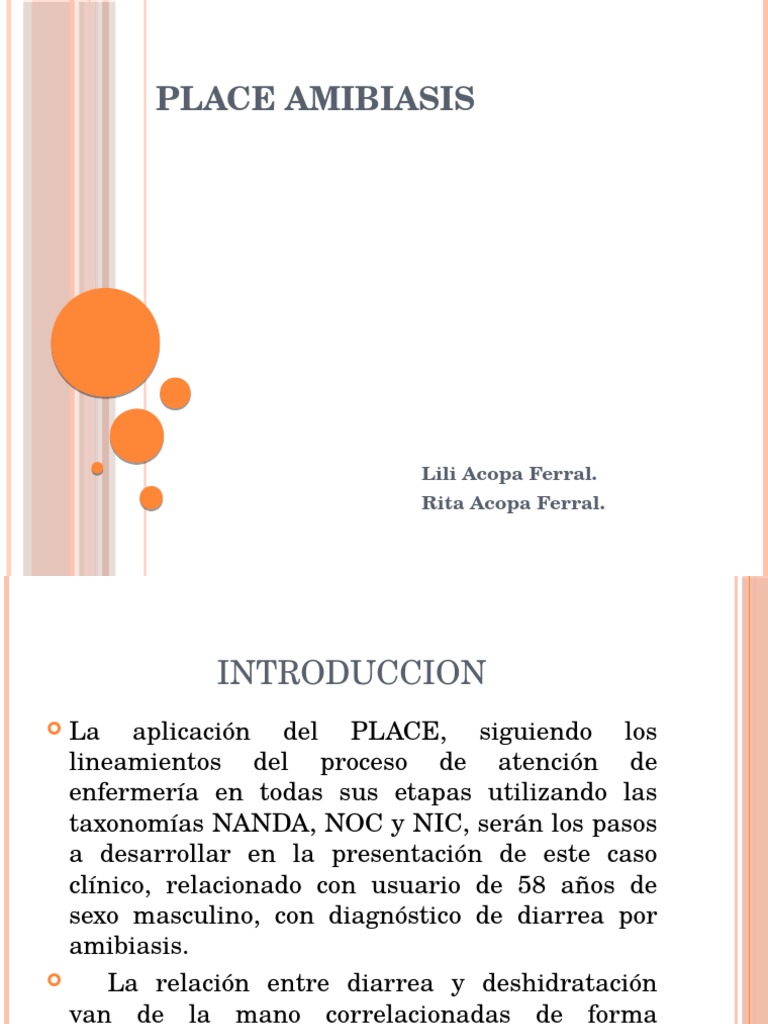 Place Amibiasis Diapositivas | PDF | Diarrea | Heces