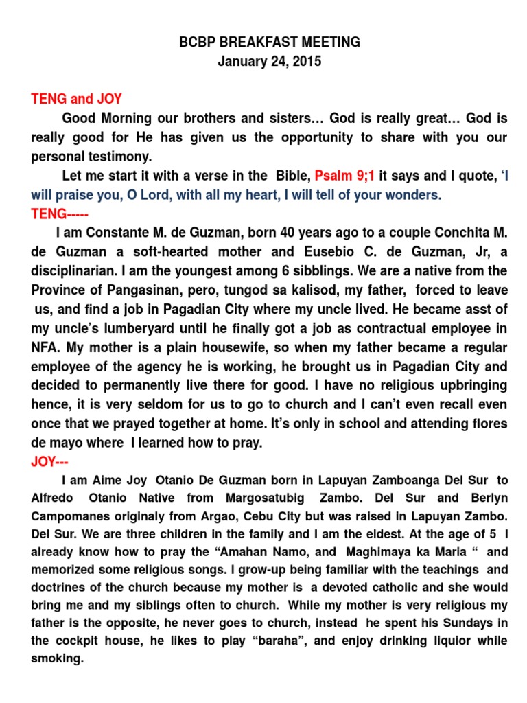 Bcbp Breakfast Edited | Prayer | Jesus