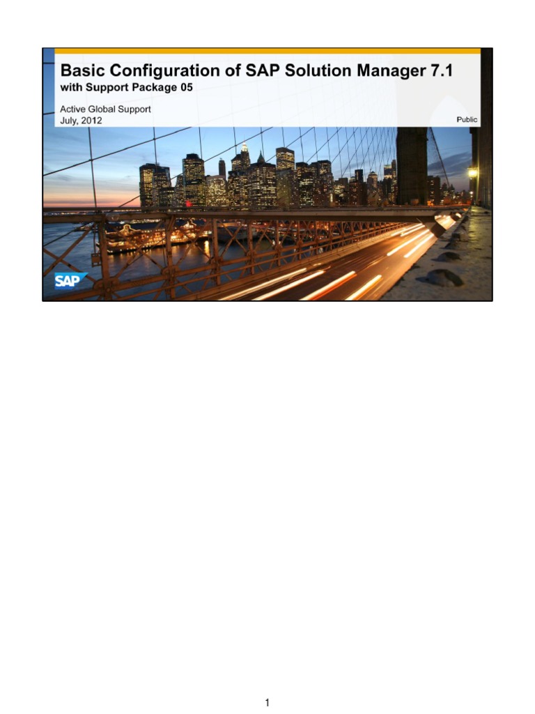 Guided Procedure For Configuration Of Sap Solution Manager Solman